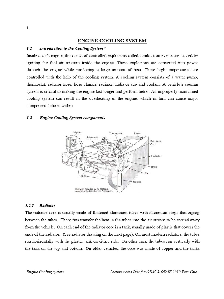 Engine Cooling System Overview | PDF | Radiator | Heat Transfer