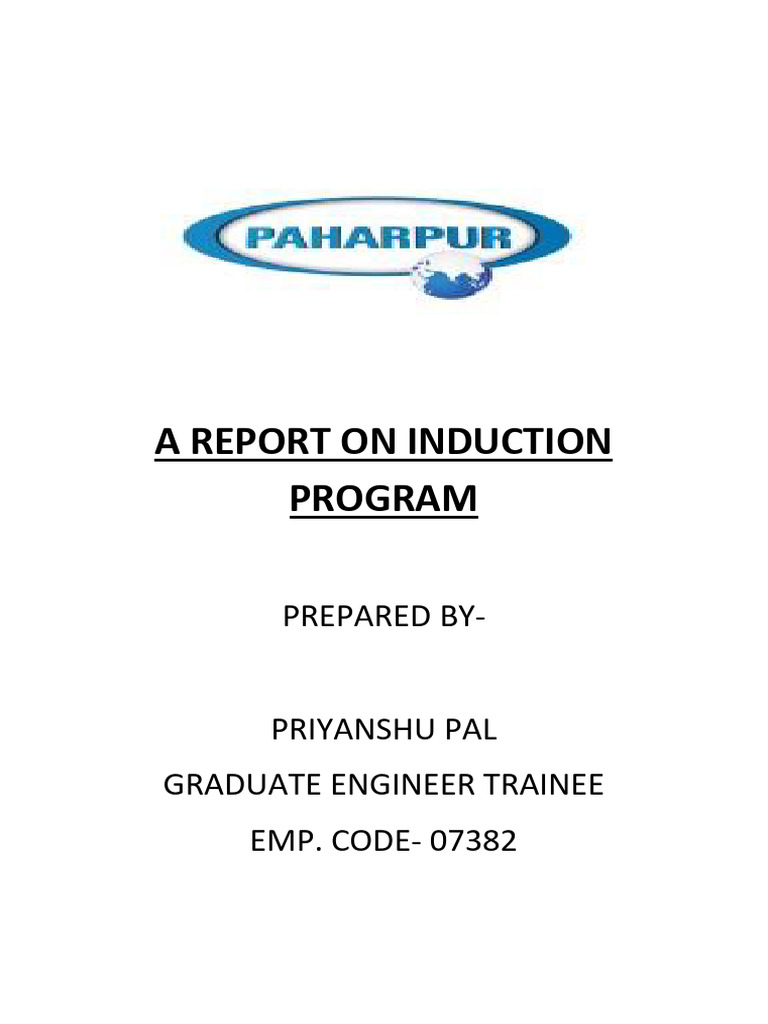 Induction Report - Priyanshu Pal | PDF | Fiberglass | Energy Conservation