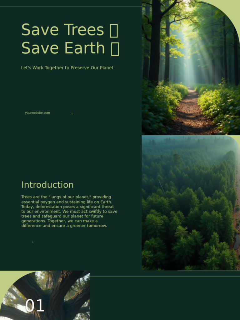 Save Trees for a Greener Earth | PDF | Deforestation | Natural Environment