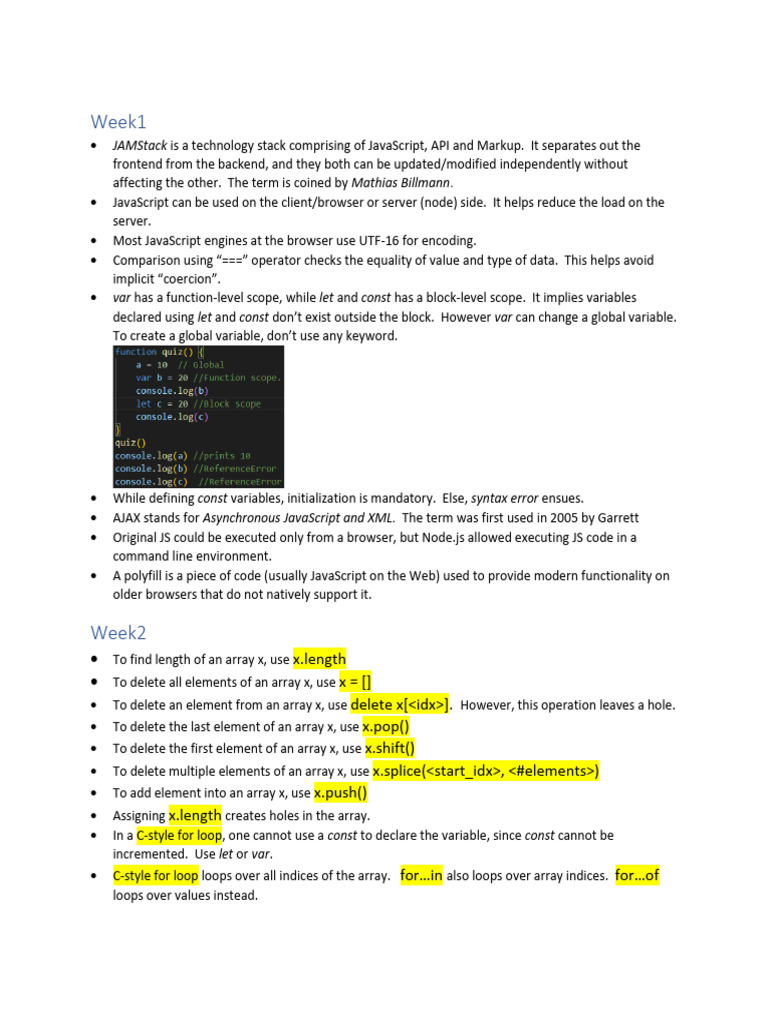 JavaScript Basics: JAMStack & Syntax Guide | PDF | Java Script | Http ...