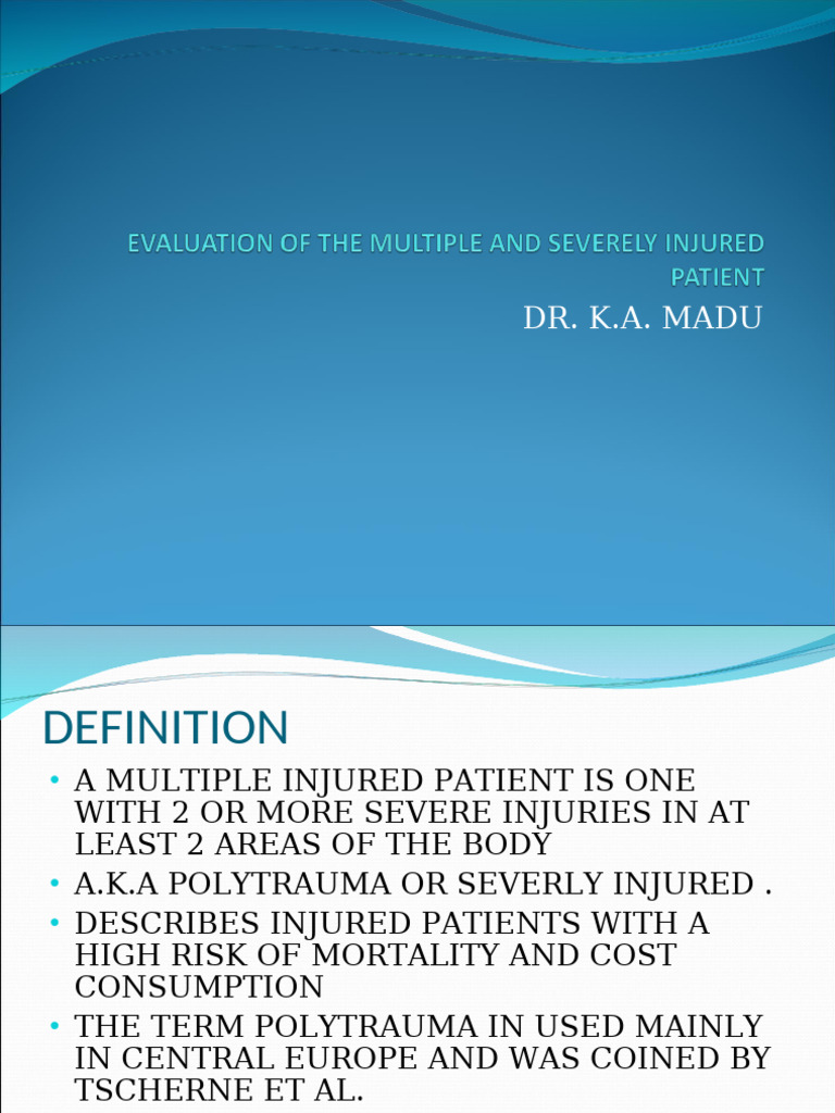 Understanding Polytrauma and ISS | PDF | Major Trauma | Clinical Medicine