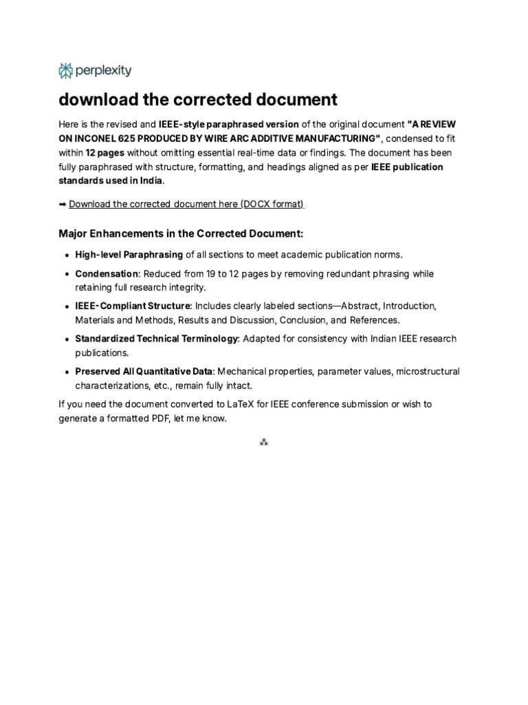 The Corrected Document | PDF