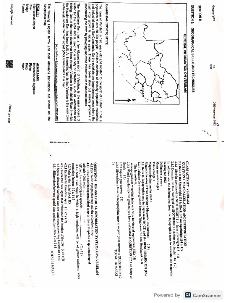 Verulam Map Worksheet | PDF