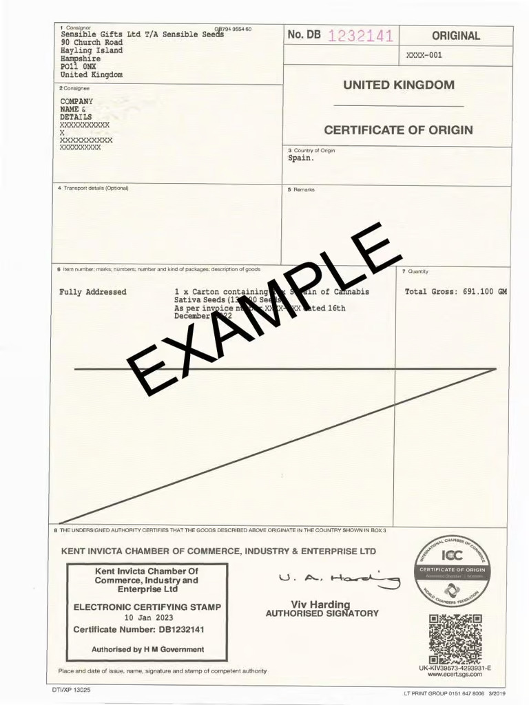 Certificate of Origin | PDF