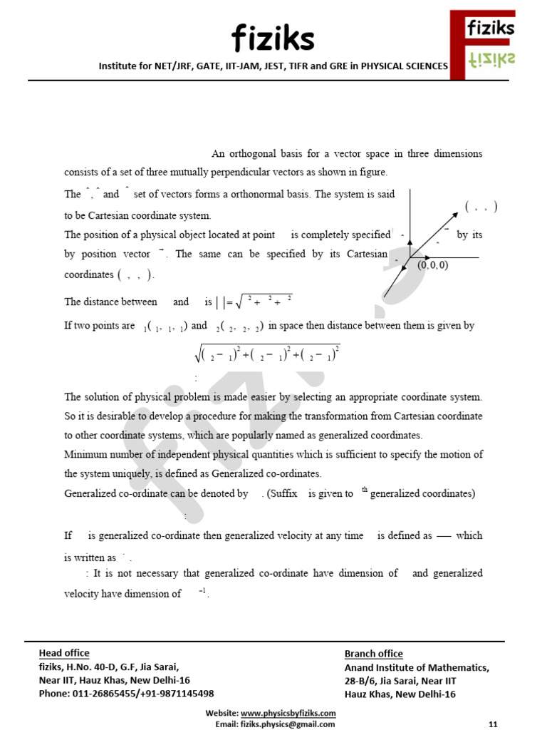 2.Chapter-2_Generalized Coordinate and Degree of Freedom | PDF ...