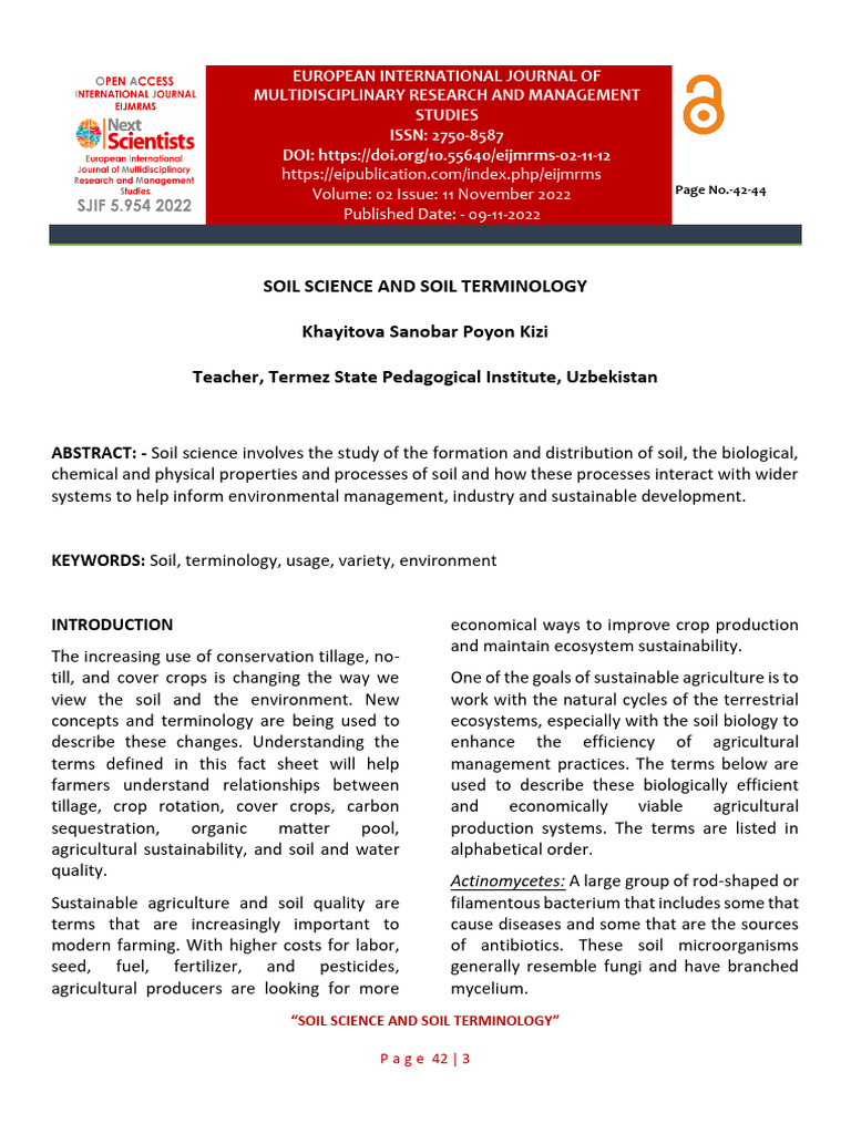 12 42 44 Ei N C Soil Science and Soil Terminology | PDF | Soil | Porosity