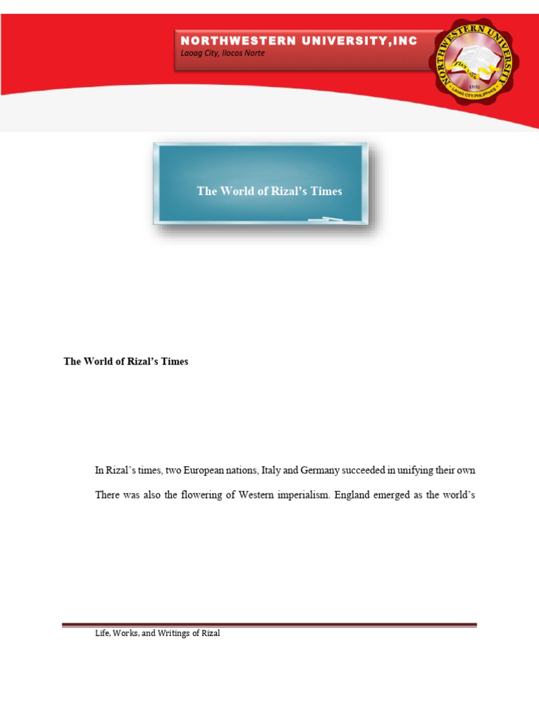 Module1 Unit2 Rizal | PDF | British Empire | Imperialism