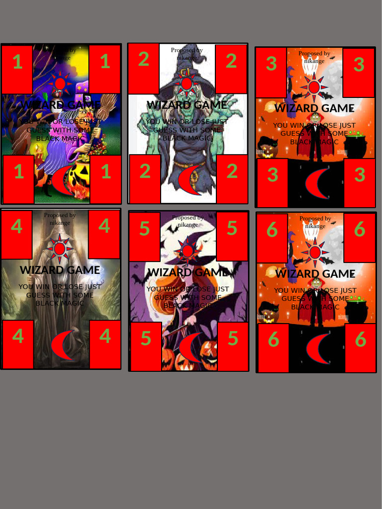 Wizard Game: Guess with Black Magic | PDF