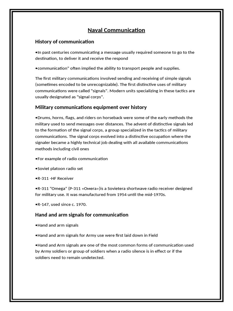 Naval Communication | PDF