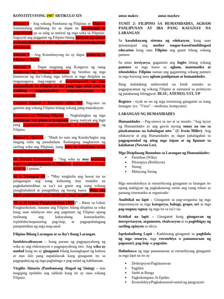 Filipino sa iba't ibang disiplina | PDF
