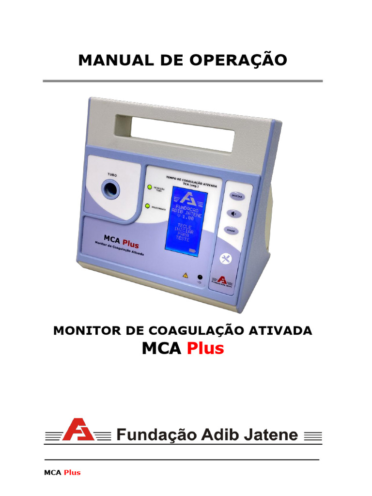 Manual do Monitor MCA Plus | PDF | Tempo