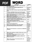 Mos Word 2016 Practice Questions | PDF | Microsoft Word | Software