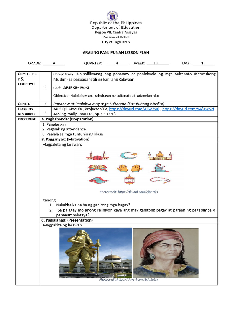 AP5 PLP Q4-W3-Day 1-5 | PDF