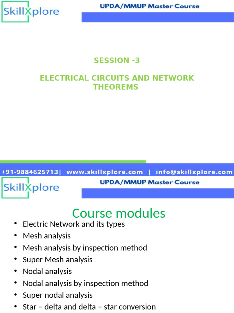 Electrical Circuits Session 1 | PDF | Electrical Network | Electrical Engineering