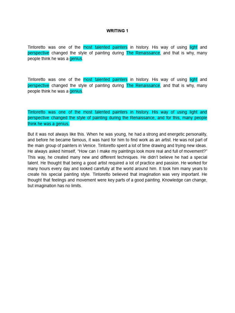 Writing 1-2 | PDF