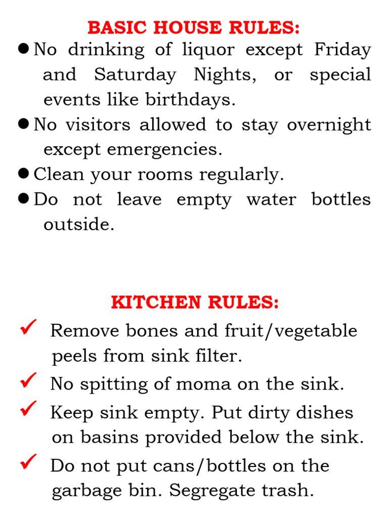 Basic House Rules | PDF