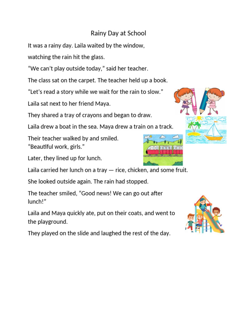 Rainy Day Fun at School | PDF