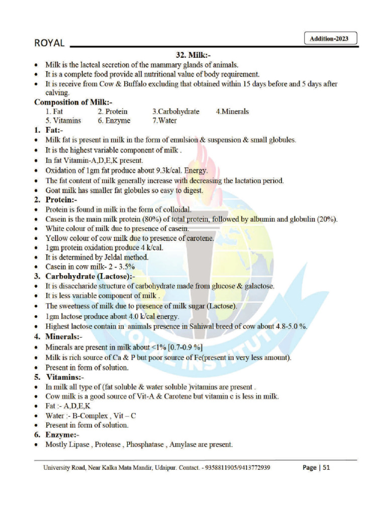 Milk Notes Pre-Pg - 1290410 - 2024 - 01 - 25 - 09 - 43 | PDF