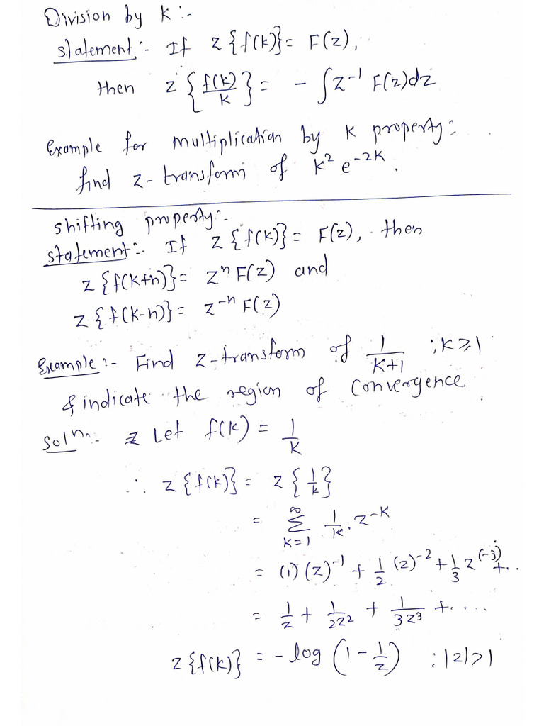 Divison by K and Convolution Theorem | PDF