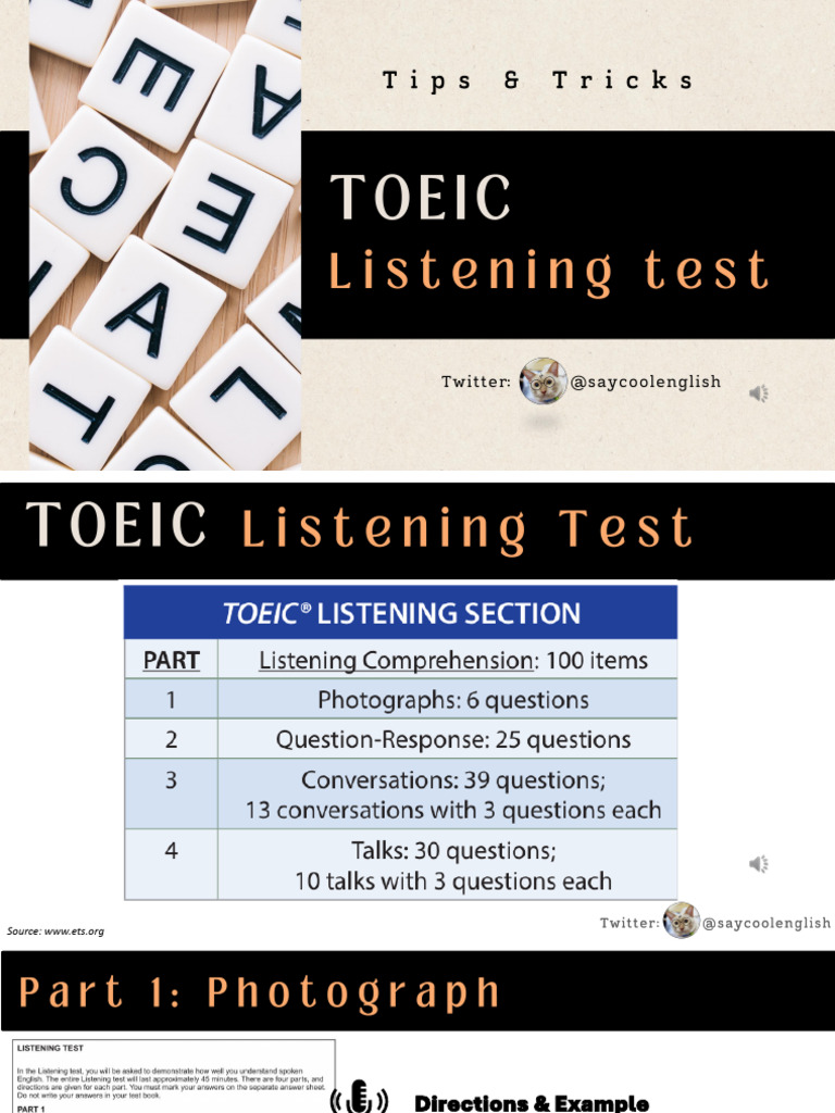 (PDF)Tips for TOEIC Listening Tests | PDF | Linguistics | Syntax