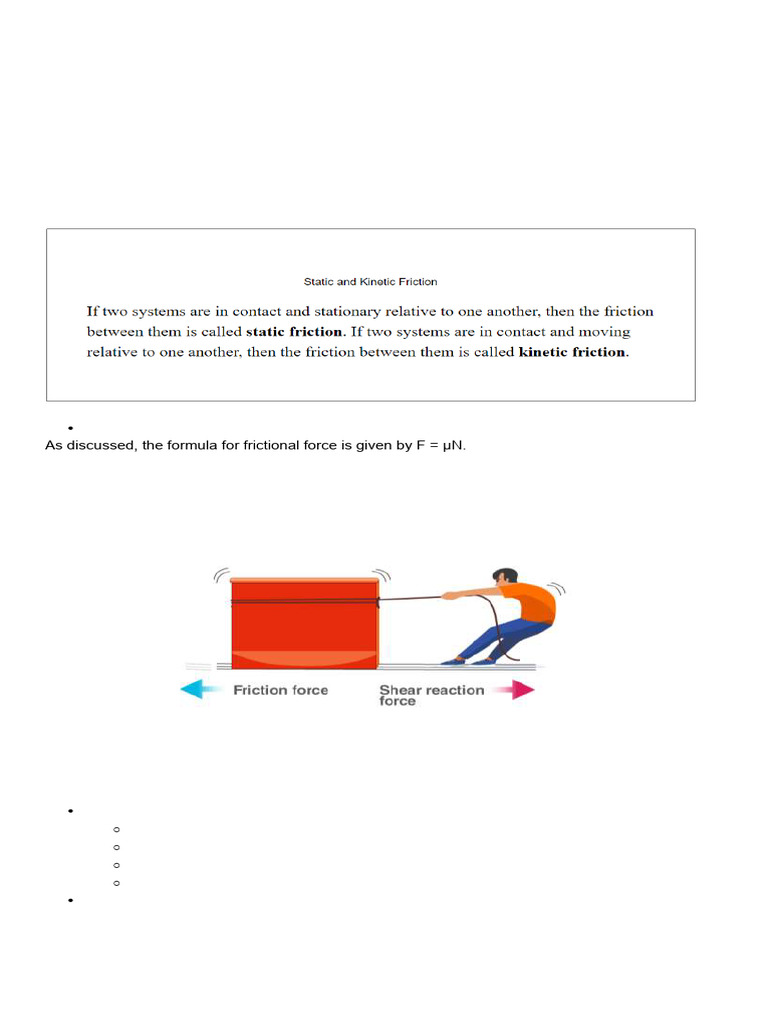 LESSON Friction | PDF | Friction | Force