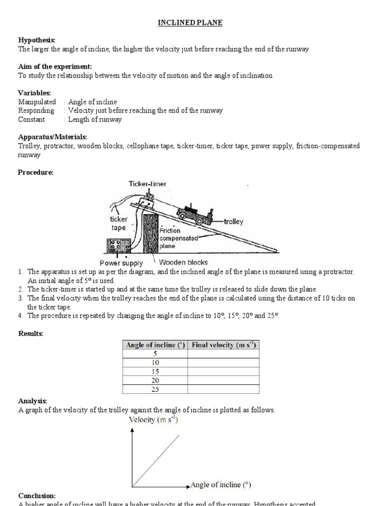 Inclined Plane | PDF