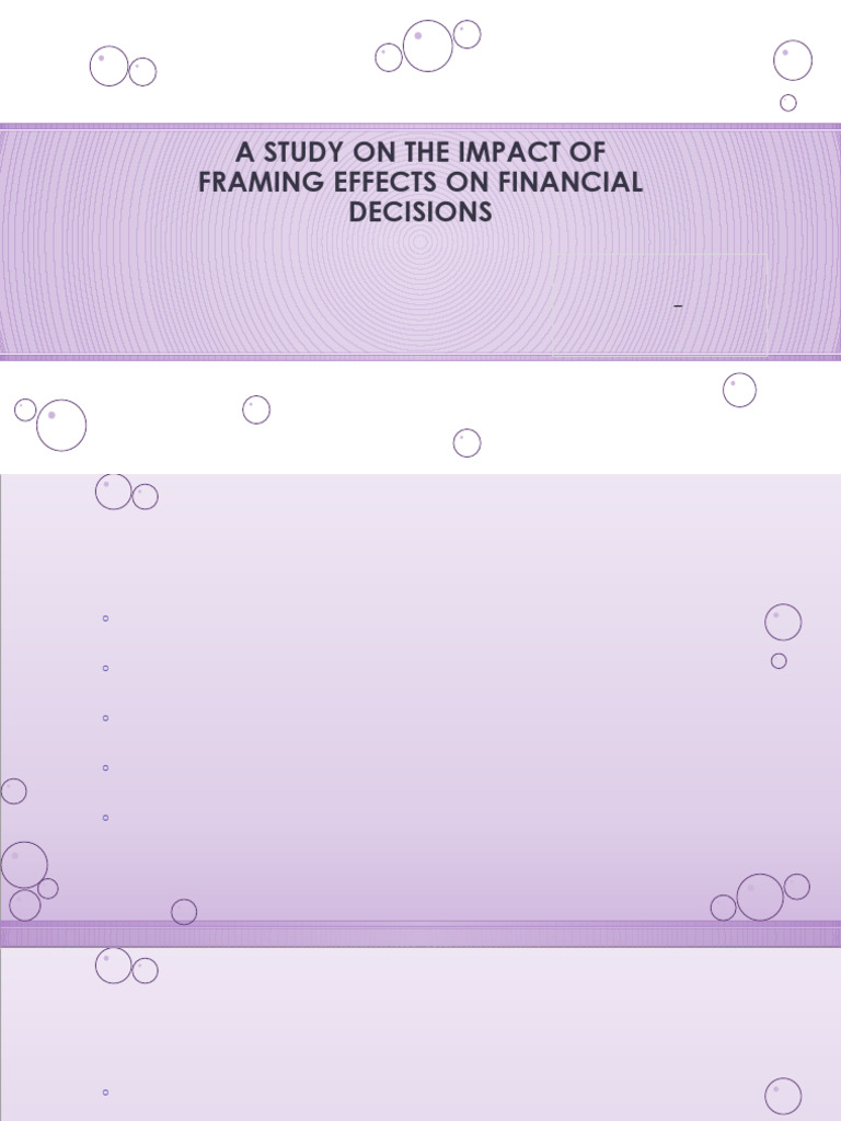 A Study on the Impact of Framing Effects | PDF | Behavioural Sciences | Scientific Method