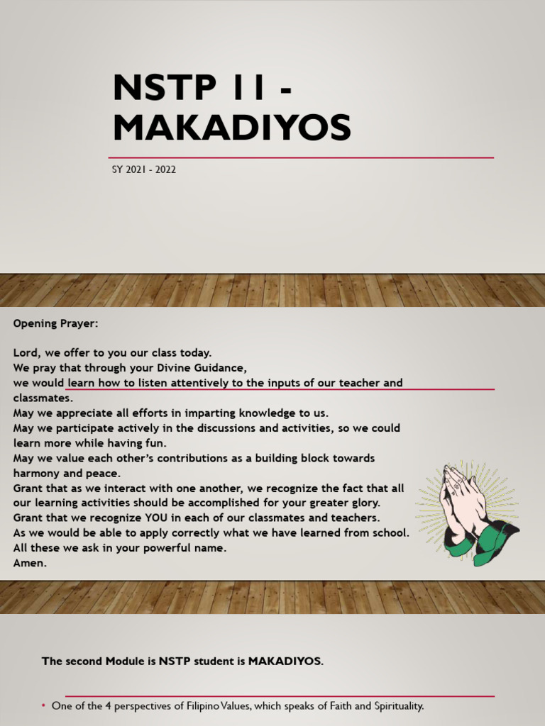 NSTP 11 (New) - Maka Diyos | PDF | Faith | Spirituality