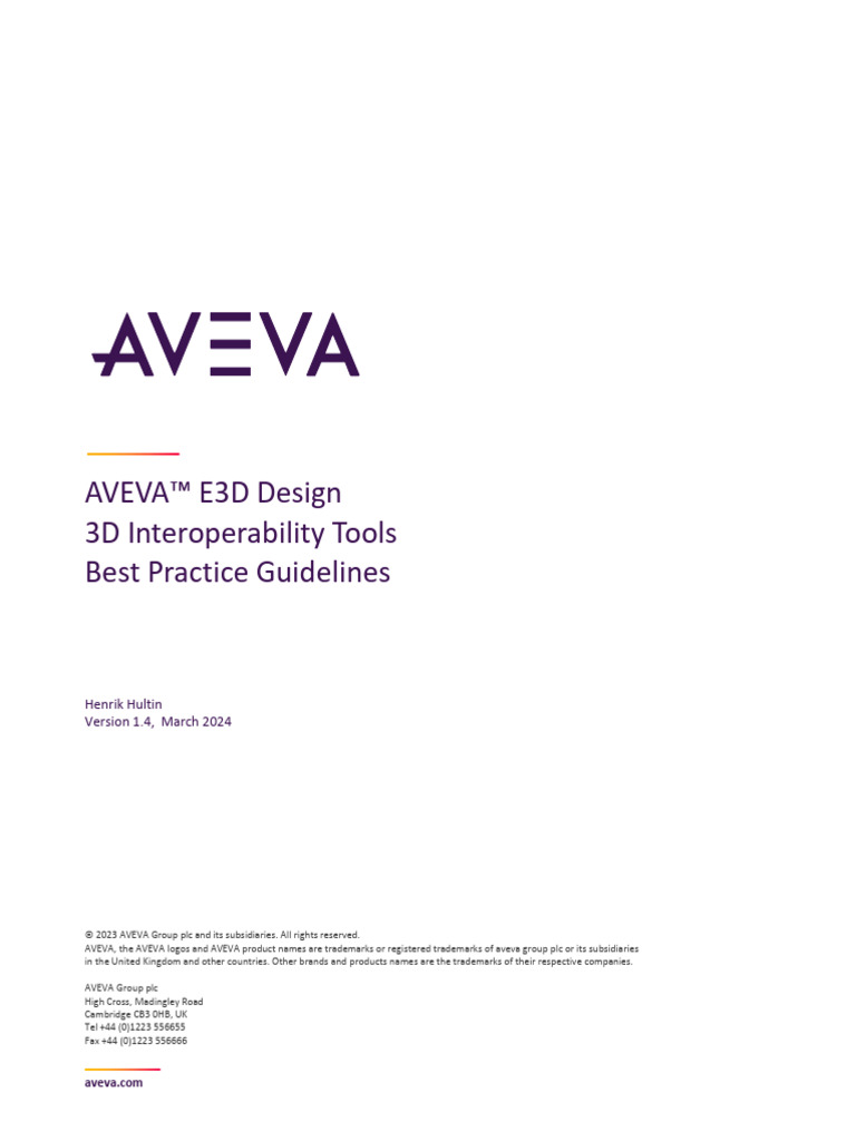 AVEVA E3D Design-3D Interoperability Best Practice Guidelines | PDF | 3 ...