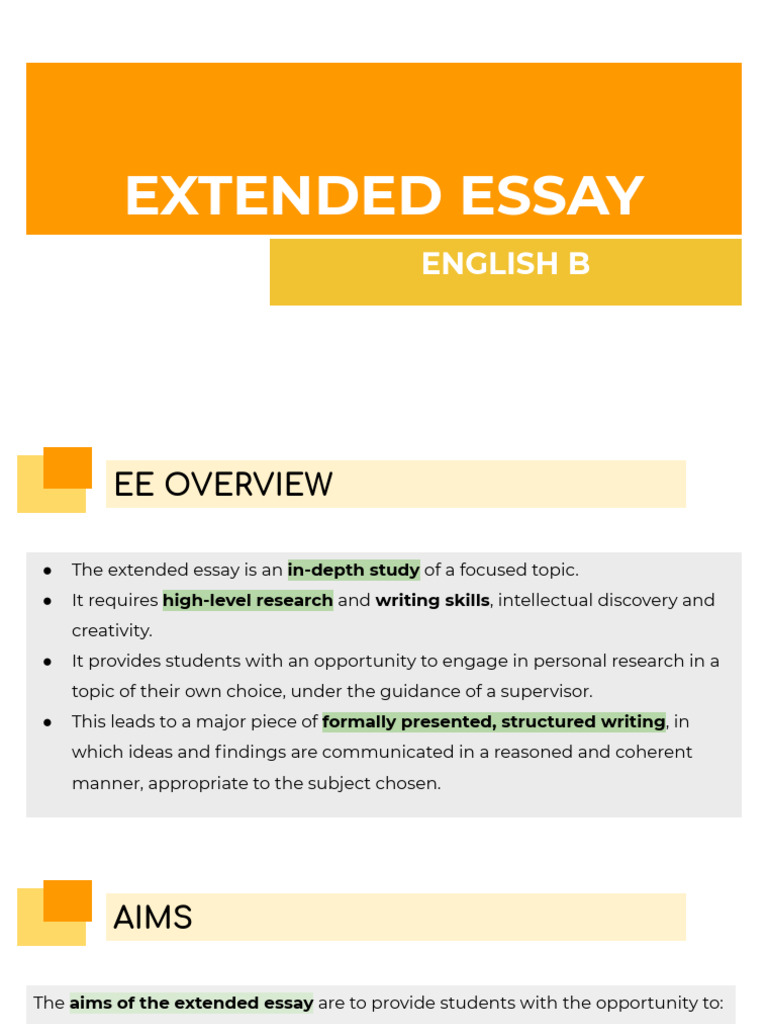 English B Extended Essay Guide | PDF | Essays | Human Communication