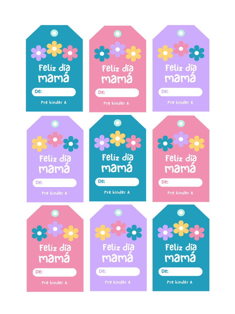 Etiqueta Día de La Mamá | PDF