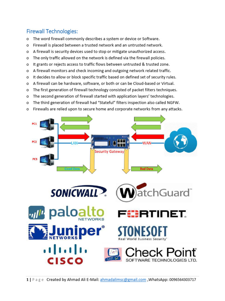 Understanding Firewall Technologies | PDF | Firewall (Computing ...
