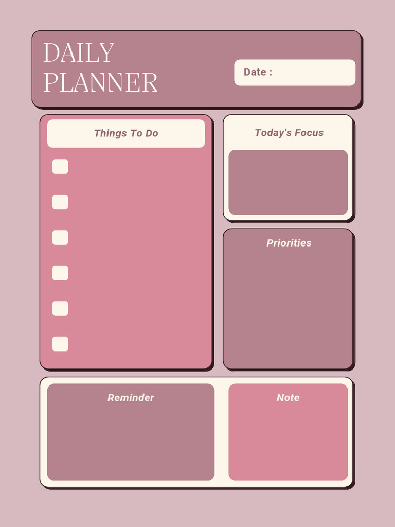 Purple Modern Daily Planner 20250811 124005 0000 | PDF