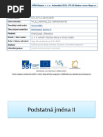 Cesky Jazyk - Sklonovani Podstatnych Jmen Rodu Stredniho | PDF