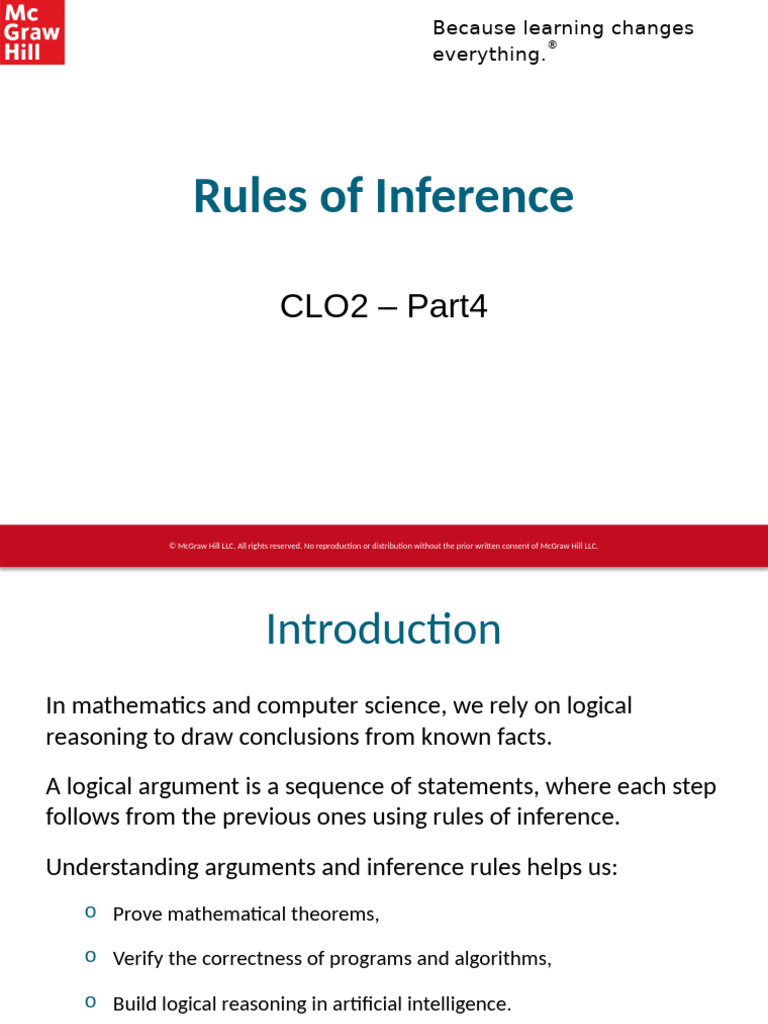 CLO2 - Part4 (Rules of Inference) | PDF | Argument | Logic