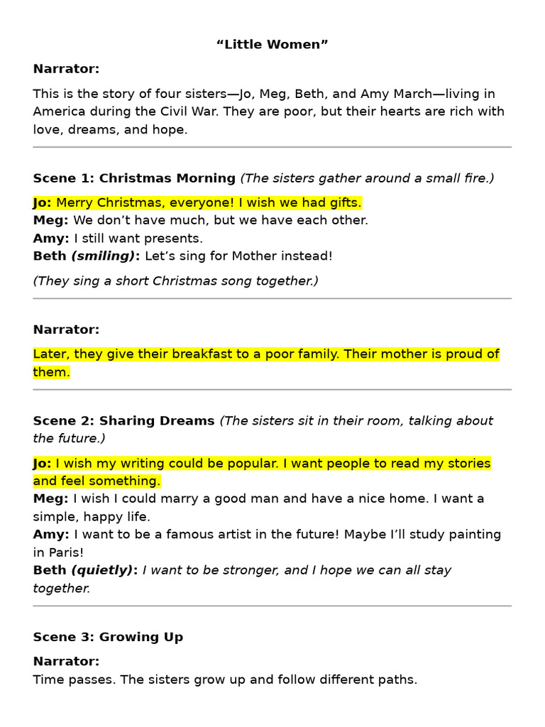 Little Women Script | PDF