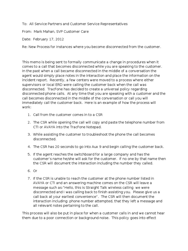 Disconnect Phone Call Process | PDF | Semiotics | Communication