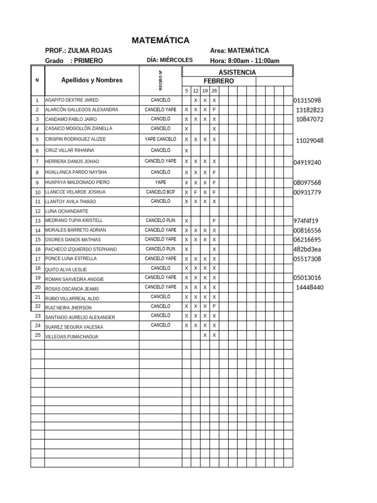 Listado Programa De Inducción 2025 Pdf