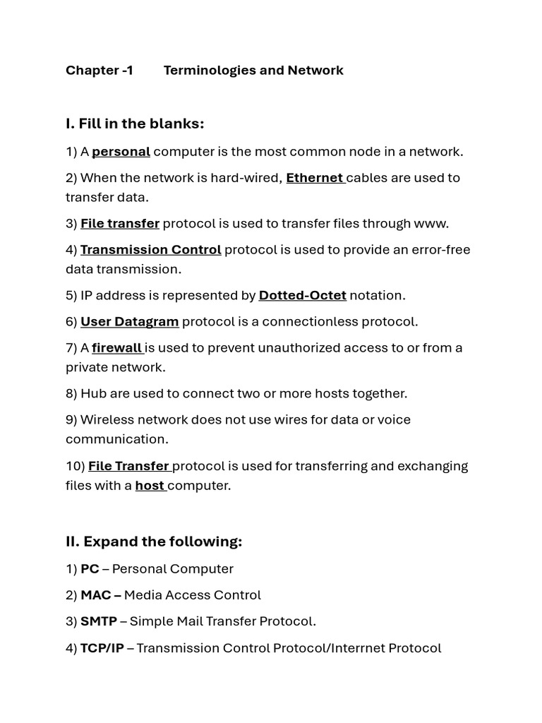 Networking Terminology and Protocols Guide | PDF | Computer Network ...