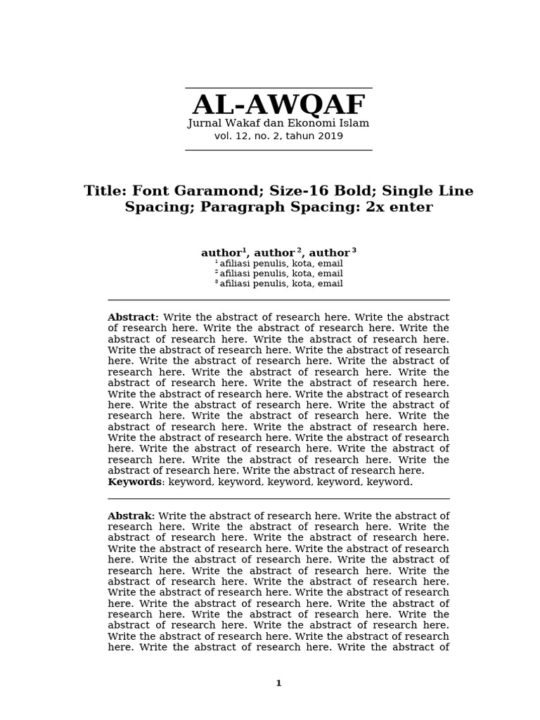 Template Layout Artikel 02102020 | PDF | Islamic Jurisprudence | Publishing