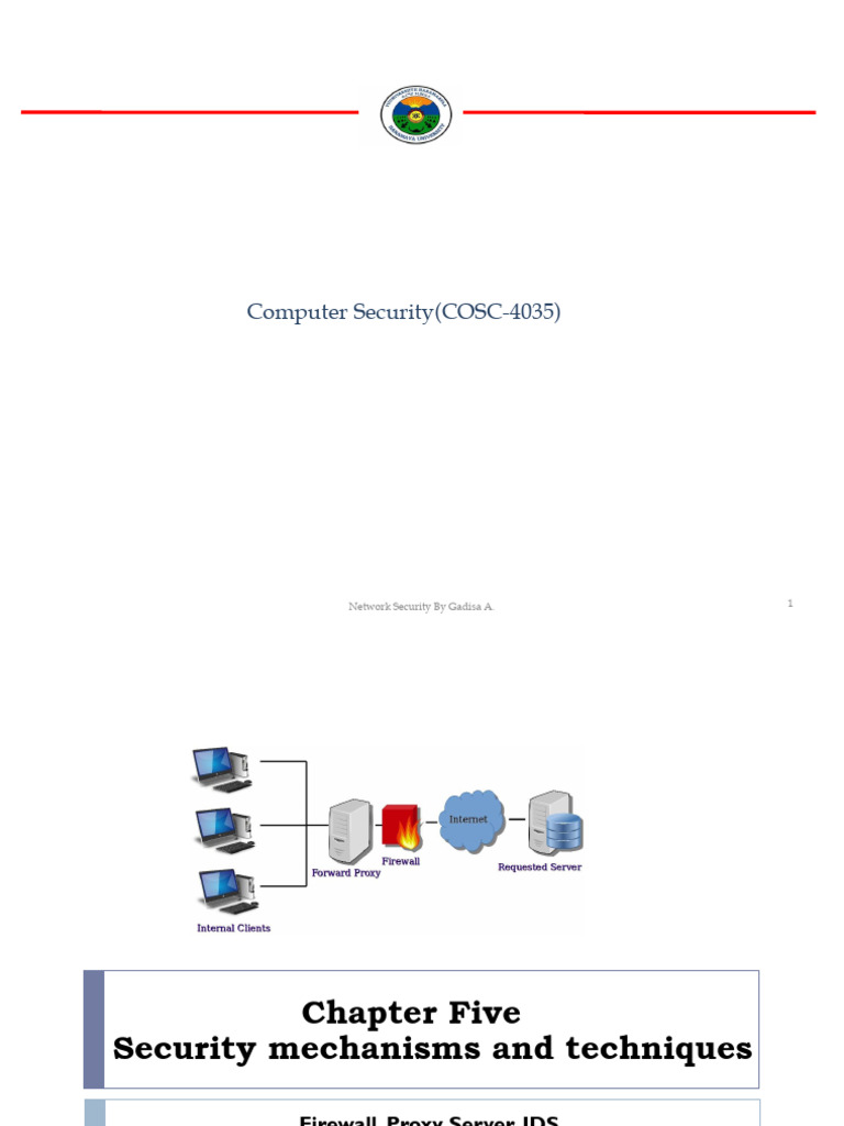 Computer Security Chapter Five | PDF | Proxy Server | Firewall (Computing)
