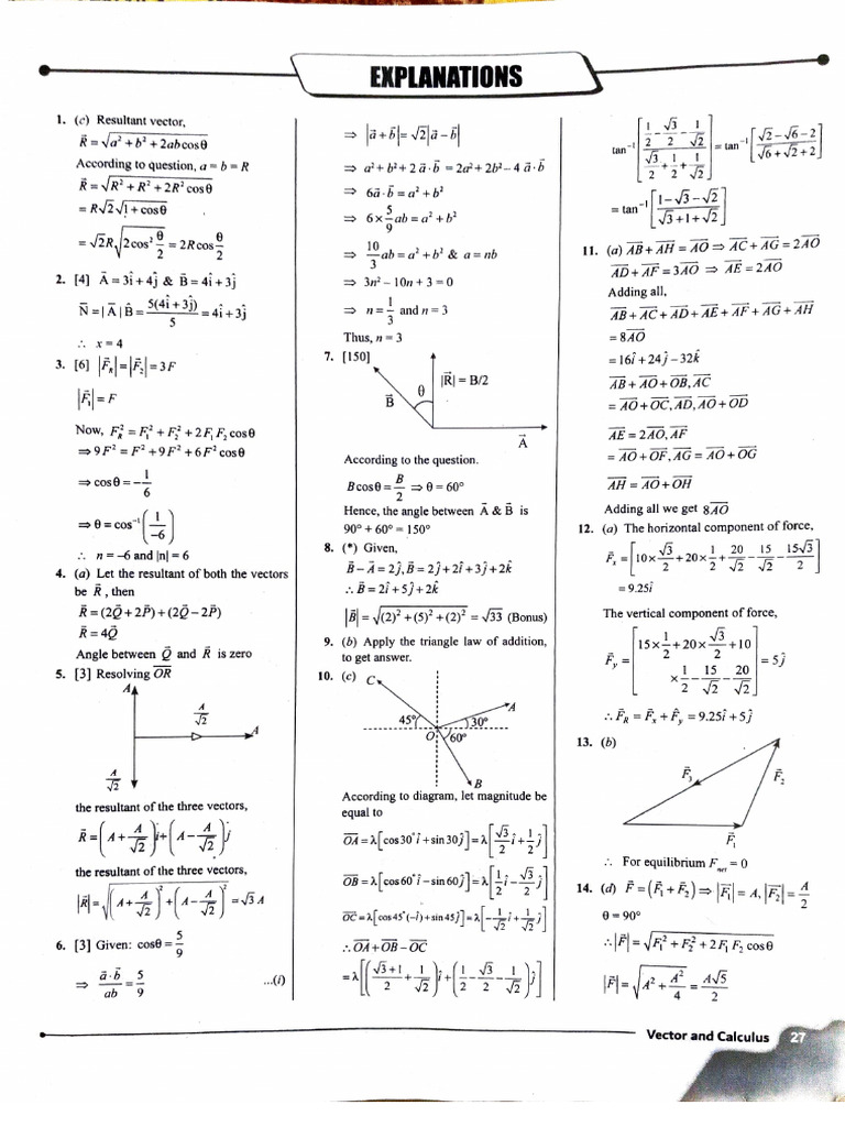 Vector Solution | PDF | Euclidean Vector | Classical Geometry