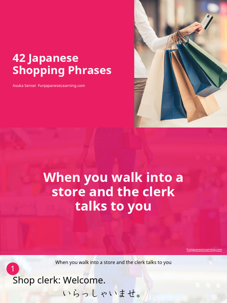 Essential Japanese Shopping Phrases | PDF | Payments | Money