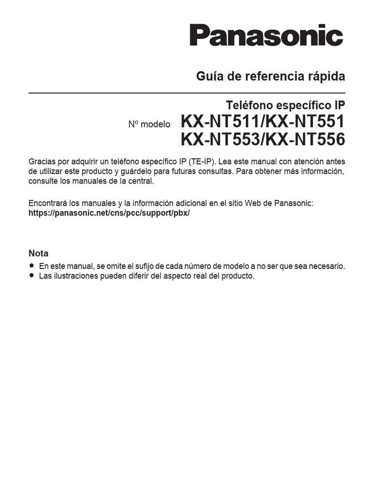 Manual KX-NT511 y KX-NT556 | PDF | Residuos | Teléfono