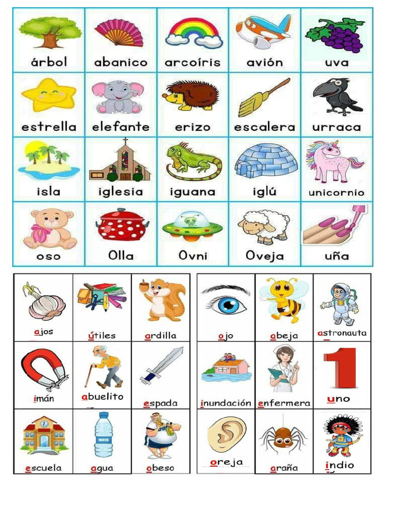Loteria de Vocales | PDF