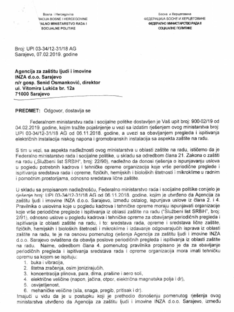 2019 - 02 ZNR - El - Instal Ocitovanje MRiSP | PDF