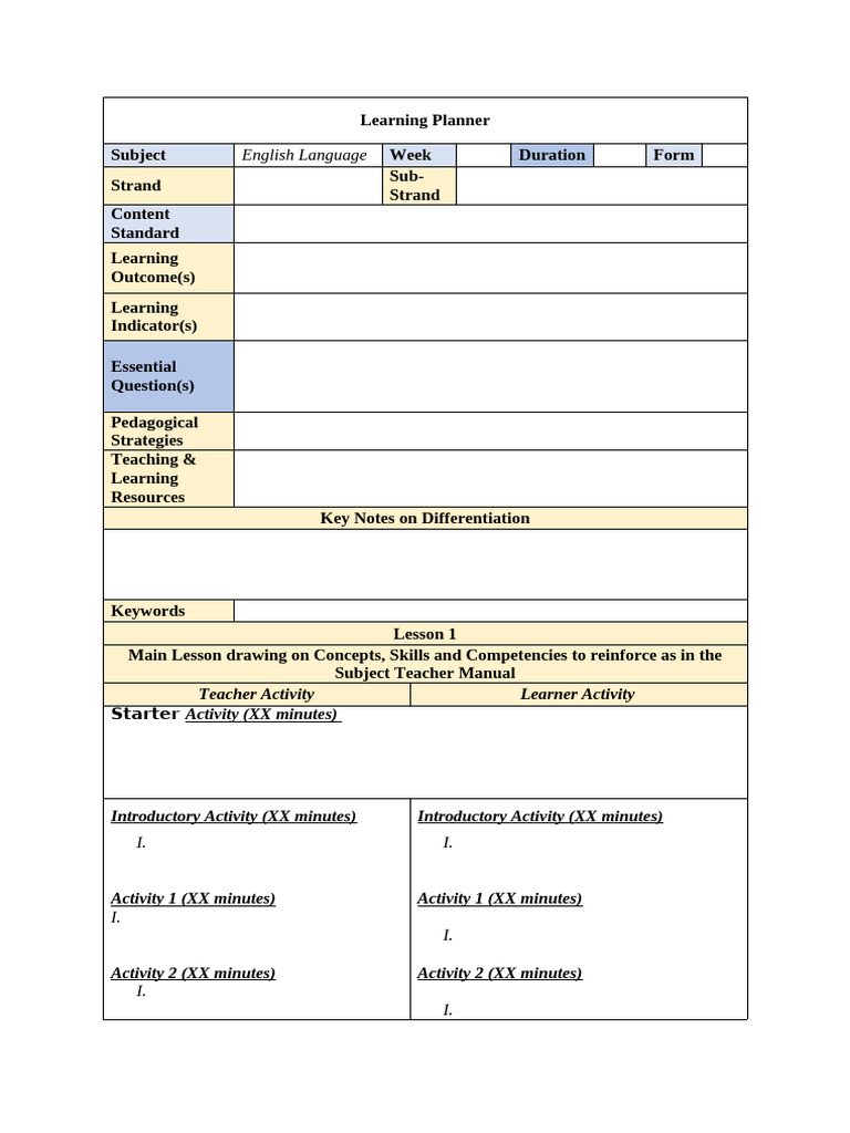 Leaner Plan Template | PDF