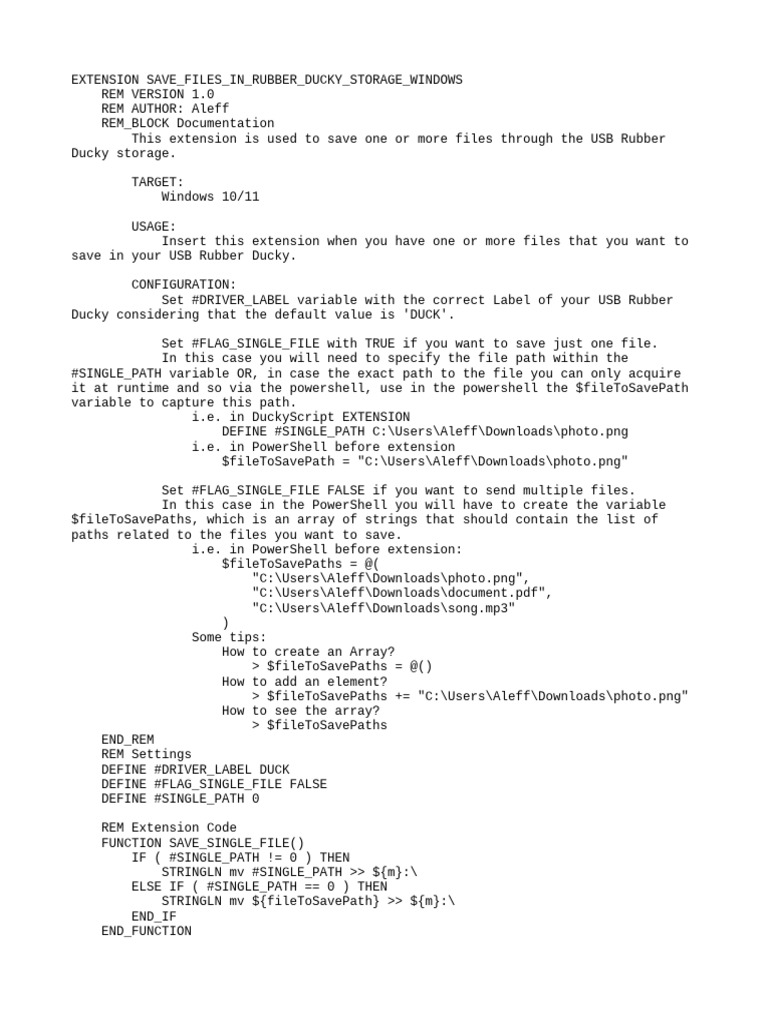 Save Files in Rubber Ducky Storage Windows | PDF | Computer File ...