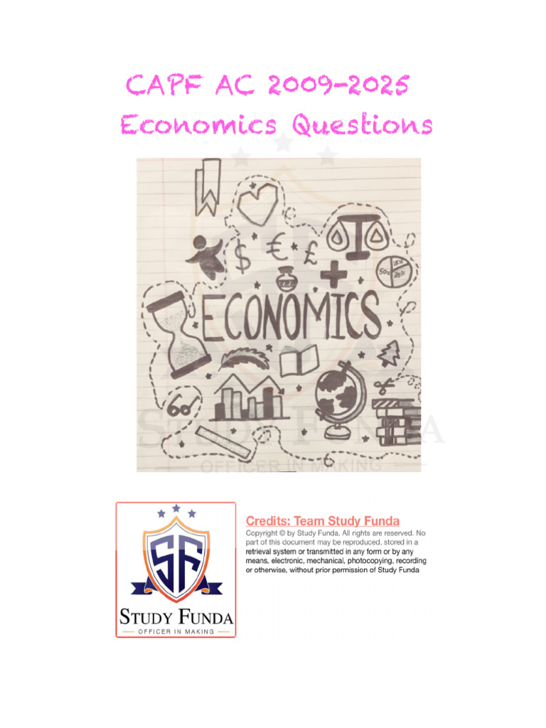 CAPF AC Economics Questions 2009-2025 | PDF