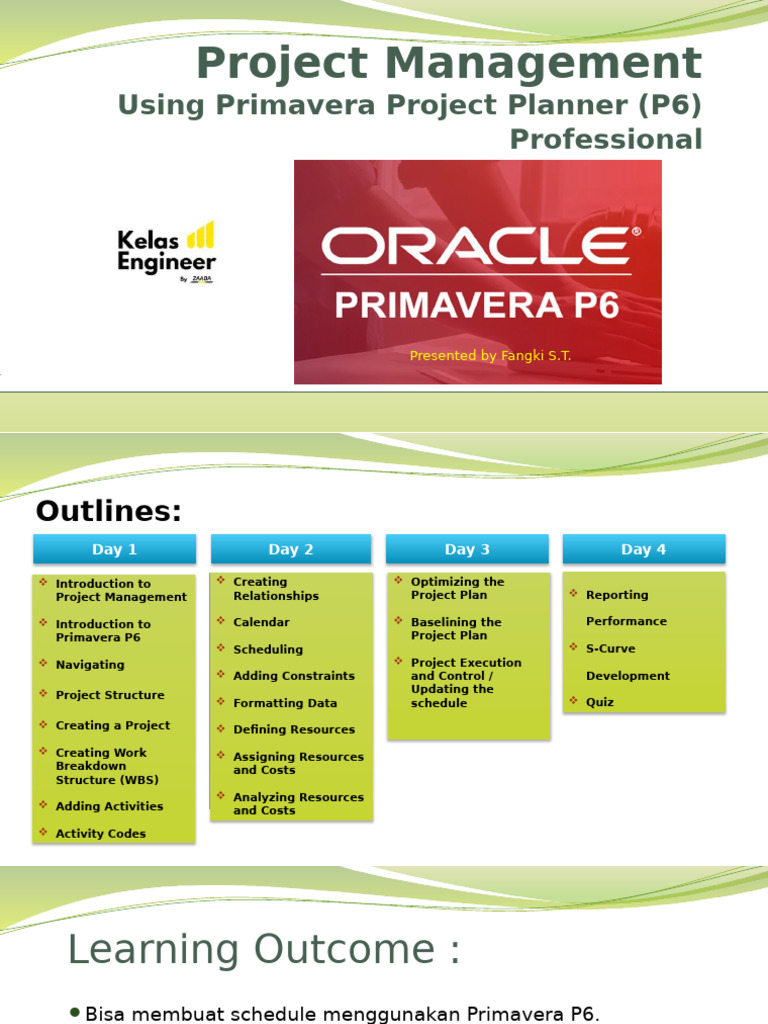 Silabus - Project Management Using Primavera | PDF